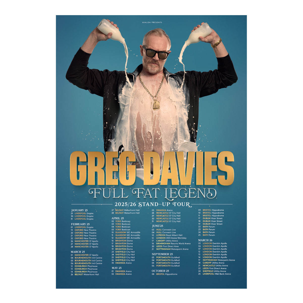 A3 Full Fat Legend Tour Poster