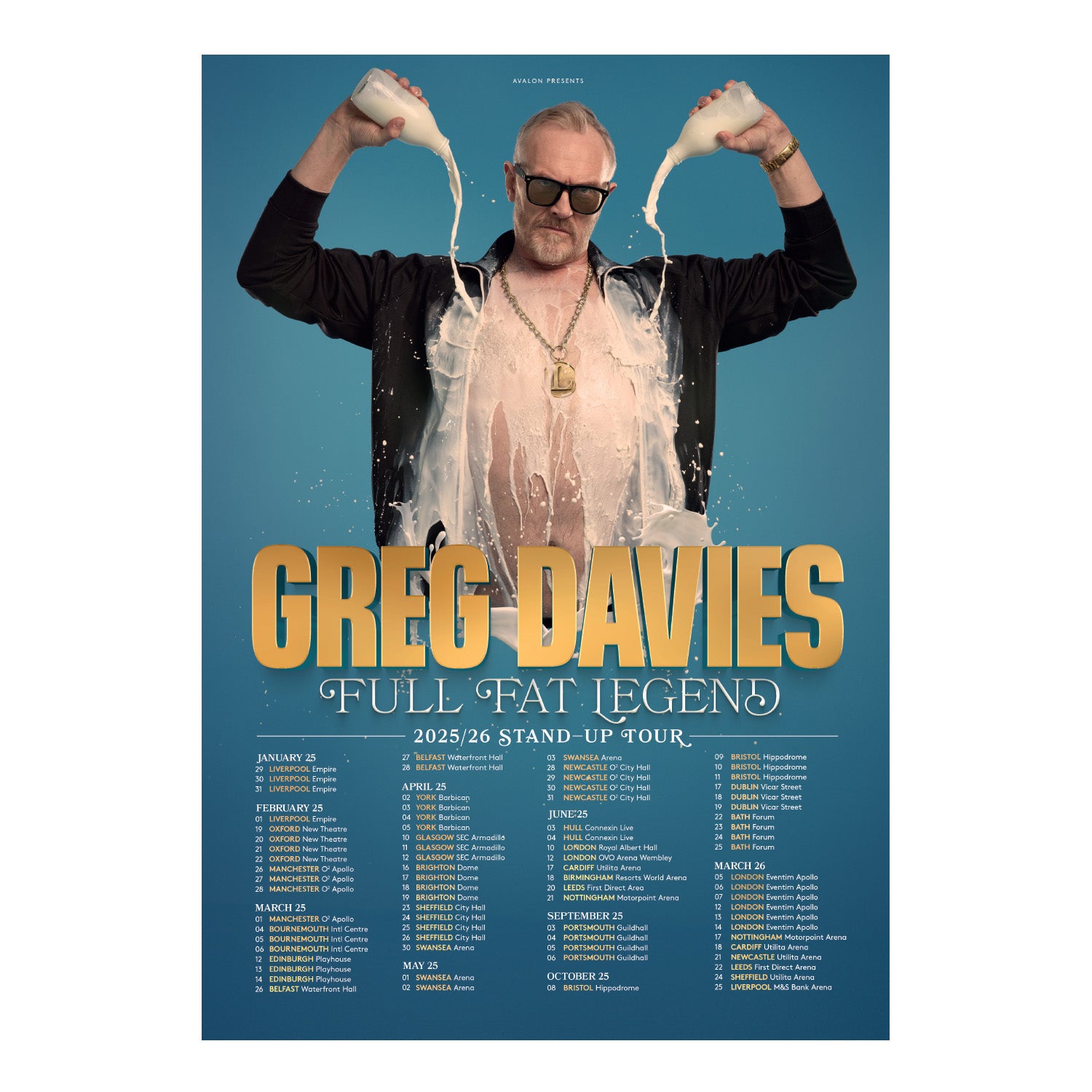 A3 Full Fat Legend Tour Poster